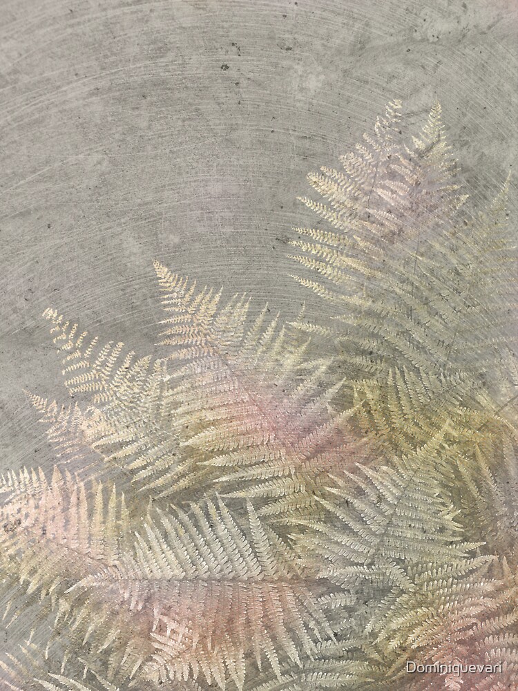 "Fossil Rose Gold Fern on Brushed Stone" Sticker by Dominiquevari ...