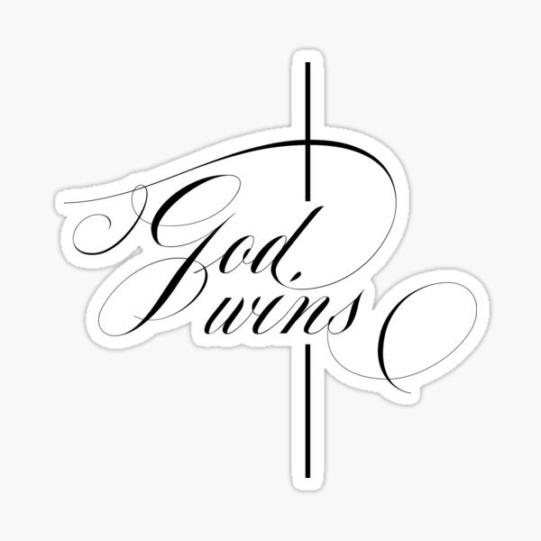 "God Wins - Christian Bible Verse - Cute Scripture Tattoo Cross Design ...
