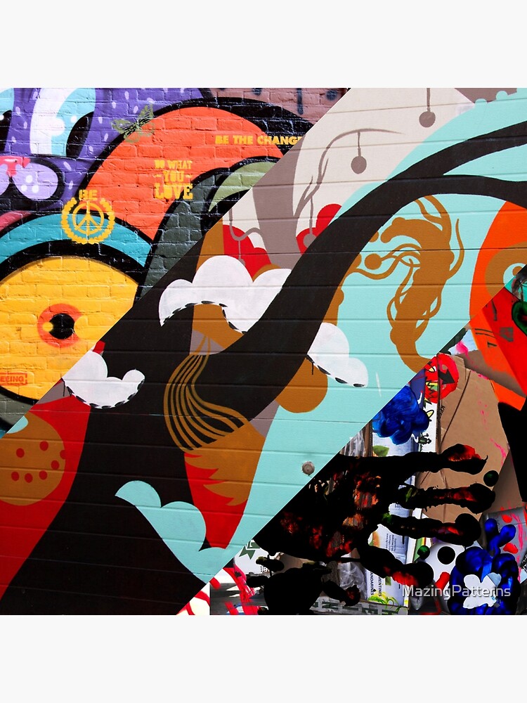 "Graffiti Fall Color Collage" Poster for Sale by MazingPatterns | Redbubble