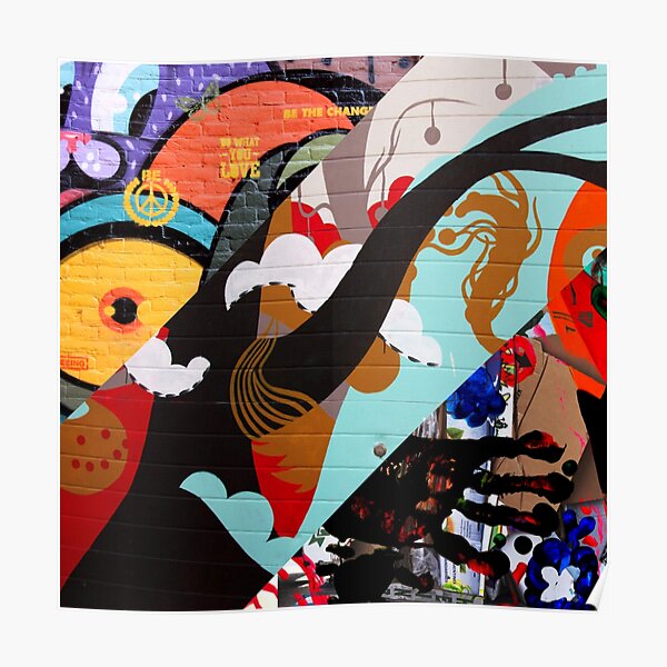 "Graffiti Fall Color Collage" Poster for Sale by MazingPatterns | Redbubble