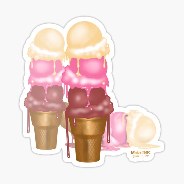 "Neapolitan " Sticker for Sale by MetroInk | Redbubble
