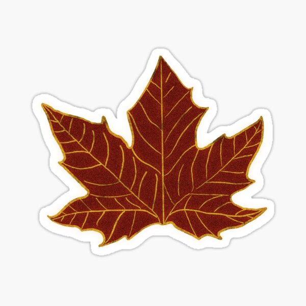 "Fall Leaf " Sticker for Sale by SheeshStickerz | Redbubble