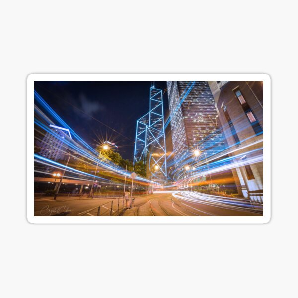 "Landmark's Night City of Hong Kong" Sticker for Sale by cloveayu ...