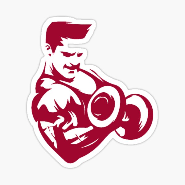 "fitness and gym logo" Sticker for Sale by Just55 | Redbubble