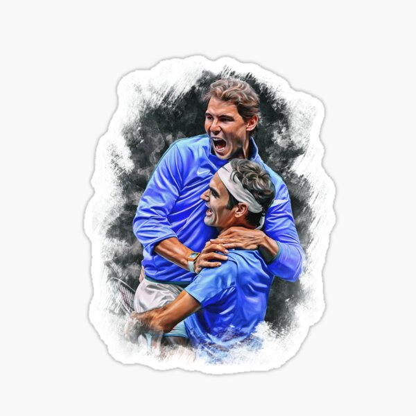 "Roger and Rafa celebration after Laver Cup Victory" Sticker for Sale ...