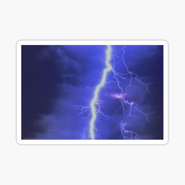 "Blue Lightning" Sticker for Sale by CoolDesign2000 | Redbubble