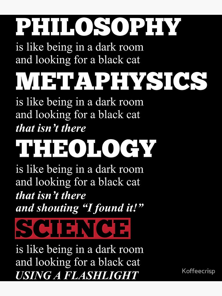 "Funny Philosophy Metaphysics Theology Science Joke" Greeting Card for ...