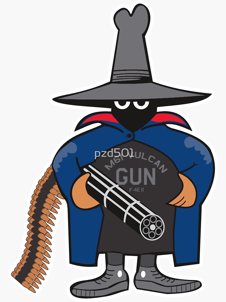 "Spooky F-4 Phantom II M61 Vulcan Gun - Clean Style " Sticker for Sale ...