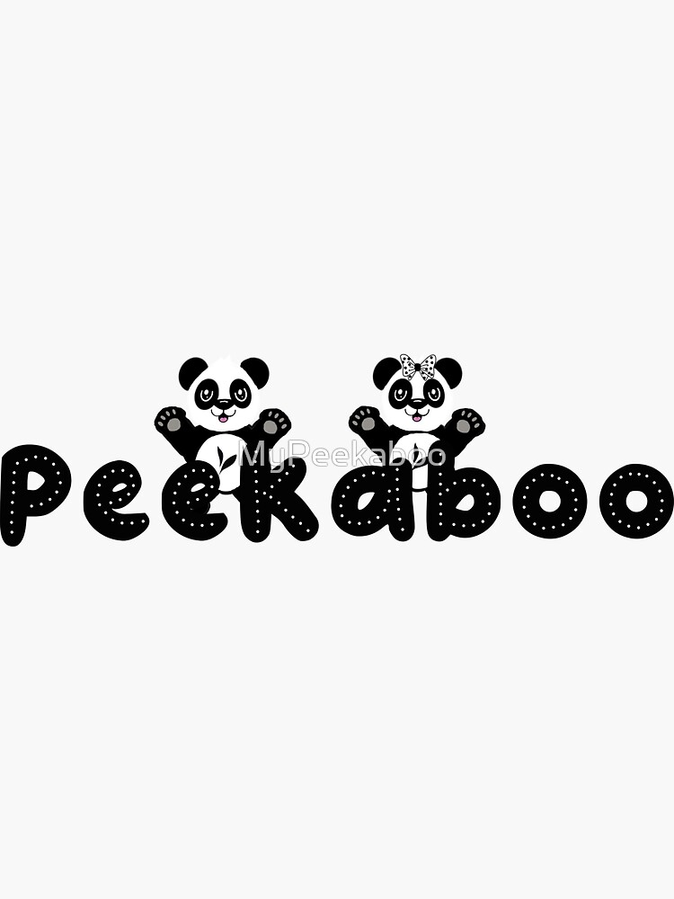 "Panda Peekaboo I See You Logo " Sticker for Sale by MyPeekaboo | Redbubble