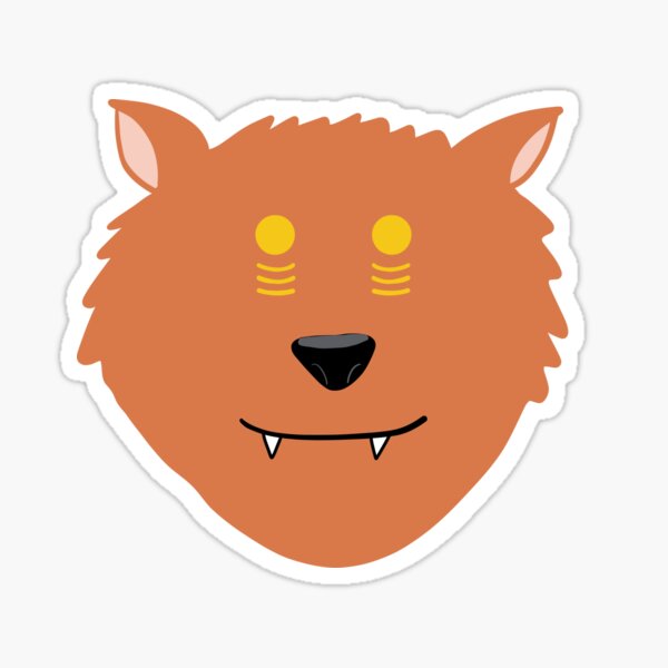"Cartoon Werewolf" Sticker for Sale by ShopOfFaces | Redbubble
