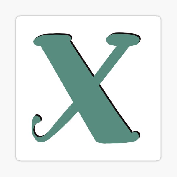 "Letter X green initial monogram alphabet X capital X" Sticker for Sale ...