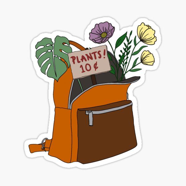 "plants! 10 cents!" Sticker for Sale by jillywagner731 | Redbubble