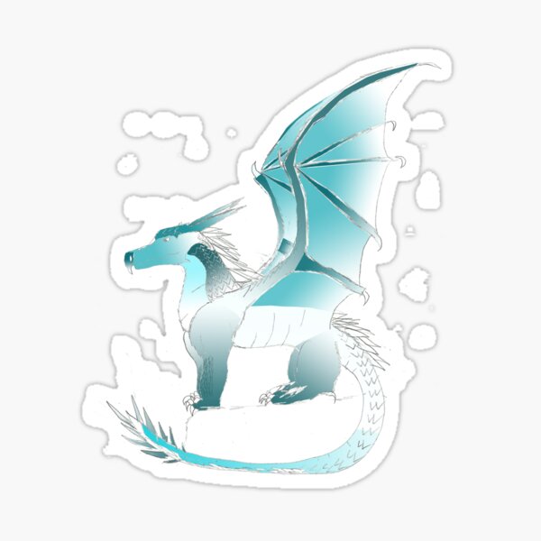 "Wings of fire Icewing" Sticker for Sale by xskywingdragonx | Redbubble