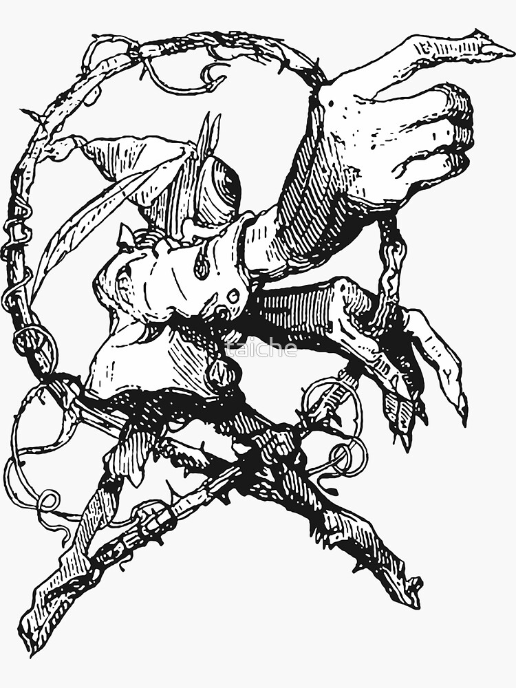 "An Imaginary Demonic Figure Dictionnaire Infernal Cut Out" Sticker for ...