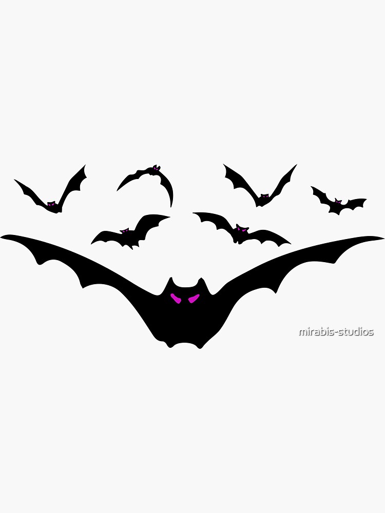 "Scary Bats" Sticker for Sale by mirabis-studios | Redbubble