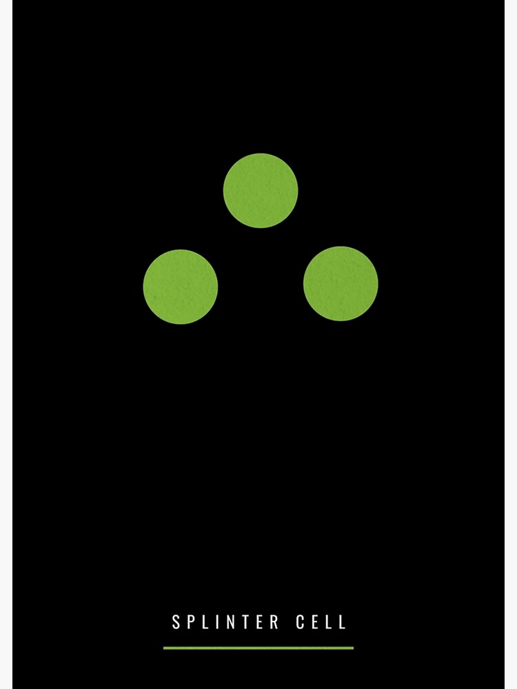 "Minimalistic Video Game Poster Splinter Cell Art Print" Sticker for ...