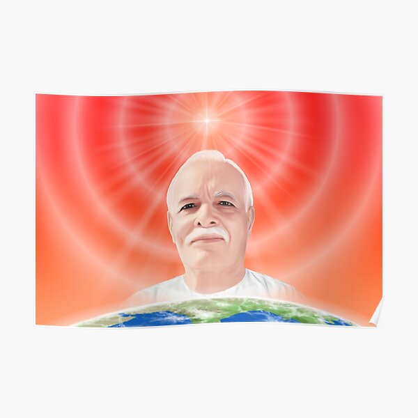 "Brahma Kumaris - Brahma Baba with Globe Ted Paramdham" Poster for Sale ...