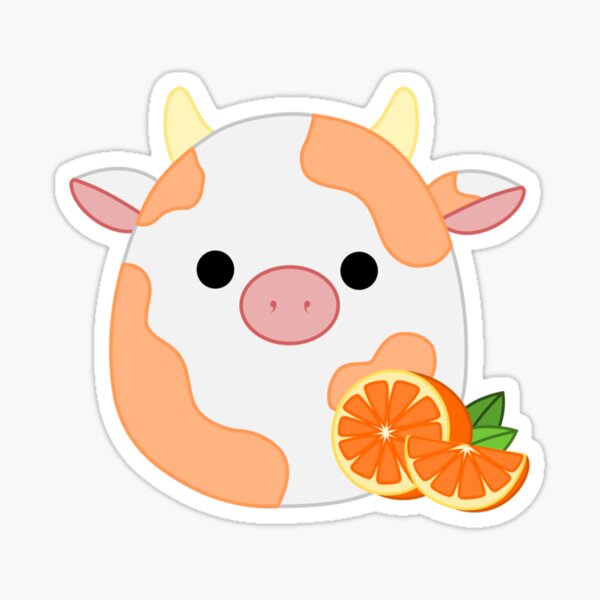 "Orange Cow Squishmallow " Sticker for Sale by Sainumkunak | Redbubble
