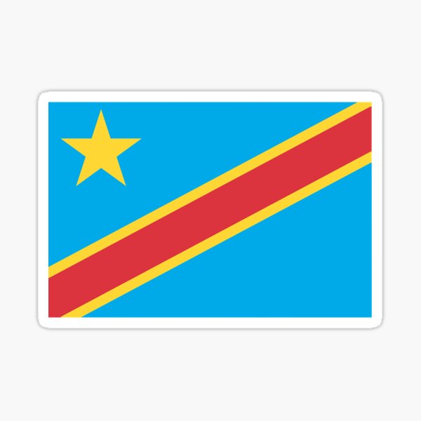 "CONGO Flag (24x36)" Sticker for Sale by DreamChameleon | Redbubble