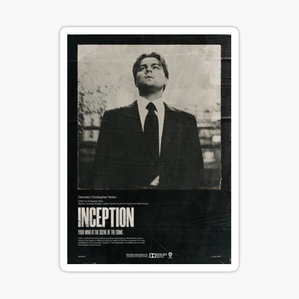 "Inception Vintage Movie " Sticker for Sale by GenerateArtAI | Redbubble