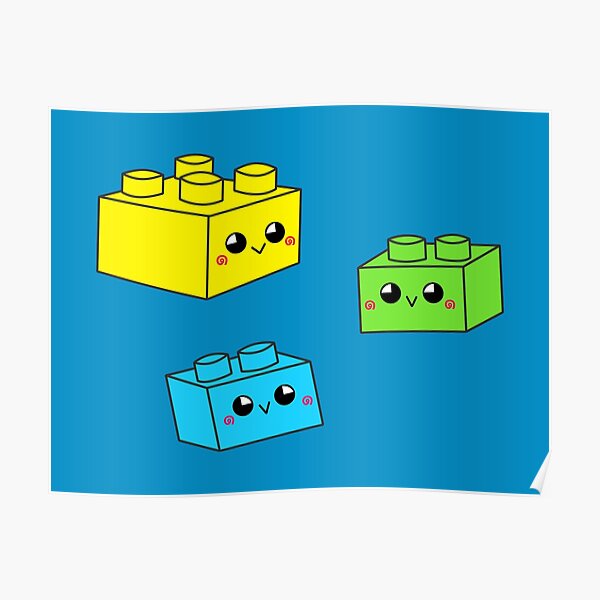 "Cute building blocks" Poster for Sale by mixMixtli | Redbubble