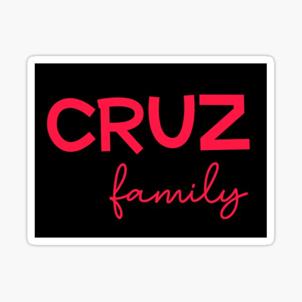 "Cruz Family Surname" Sticker for Sale by AllAboutNames | Redbubble