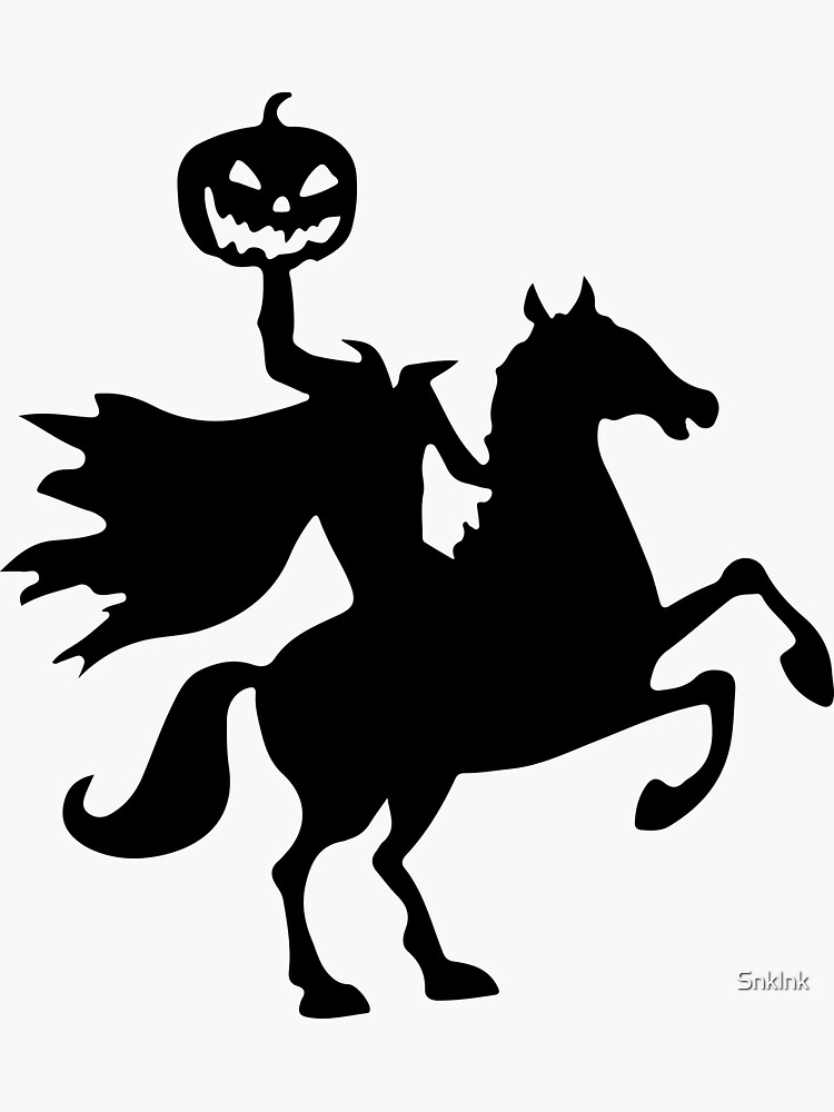 "Halloween Headless Rider Sticker Witch Death Bat Skeleton Halloween ...