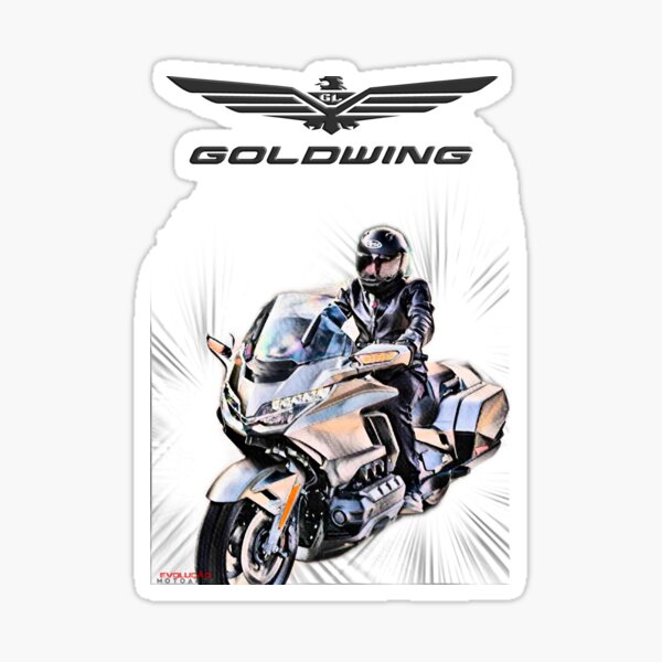 "Honda Gold Wing 1500 1800" Sticker for Sale by Evomotoarte | Redbubble