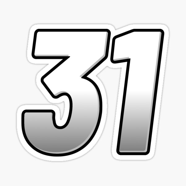 "Racing Number 31" Sticker for Sale by dennystee | Redbubble