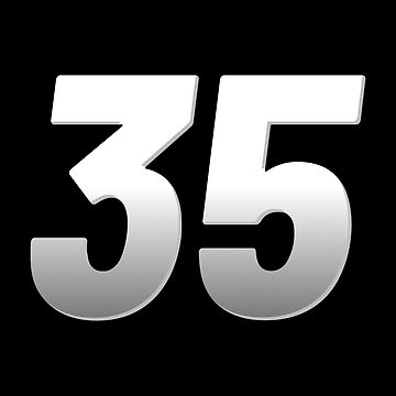 "Racing Number 35" Sticker for Sale by dennystee | Redbubble