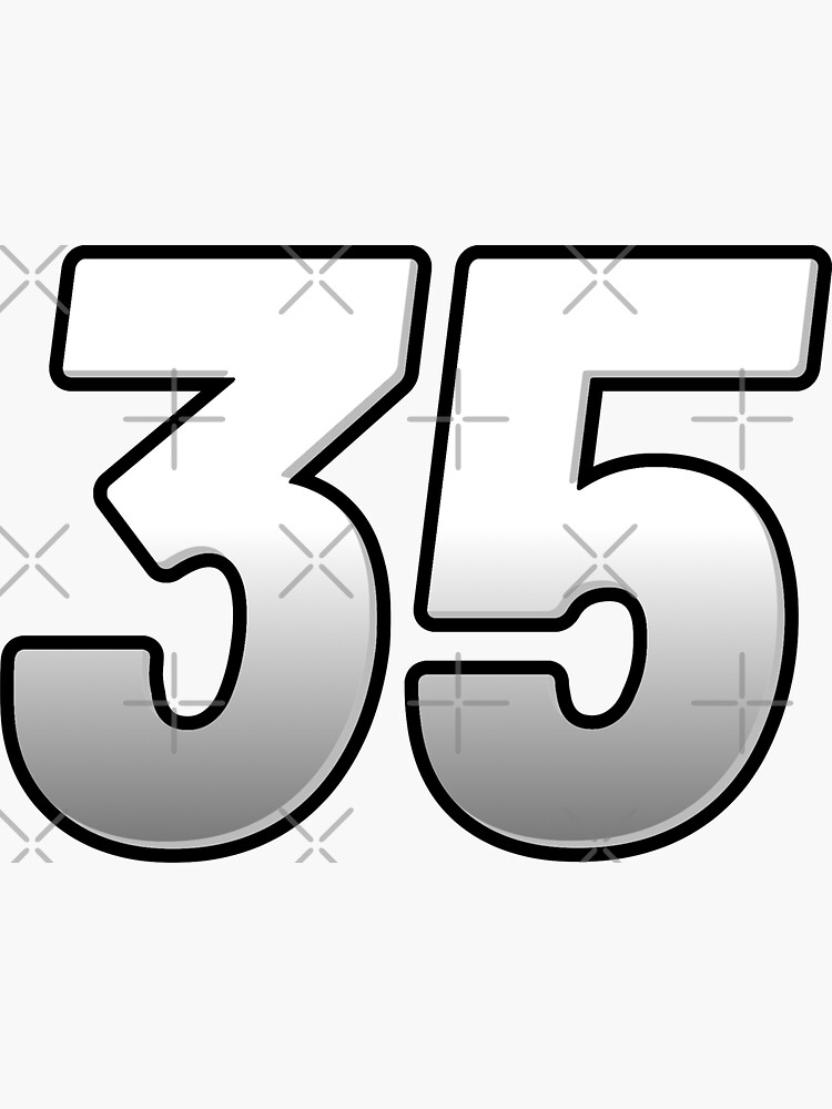 "Racing Number 35" Sticker for Sale by dennystee | Redbubble