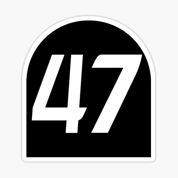 "Number 47" Sticker for Sale by NumbersFort | Redbubble