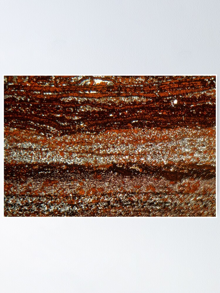 "Thin section of iron ore under the microscope" Poster for Sale by ...