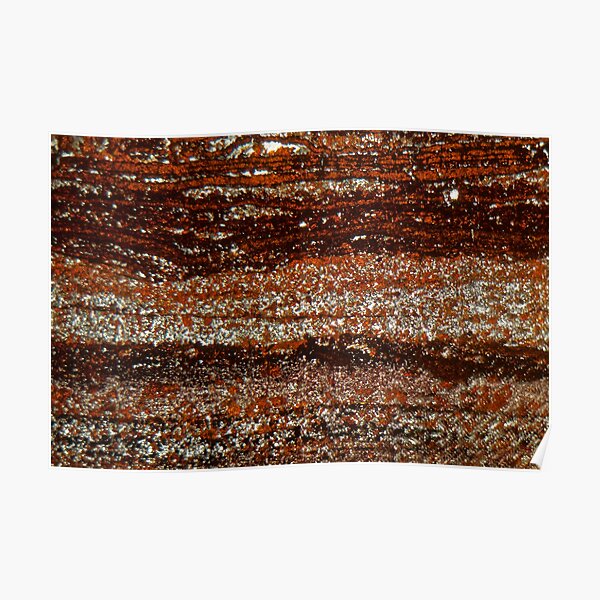 "Thin section of iron ore under the microscope" Poster for Sale by ...