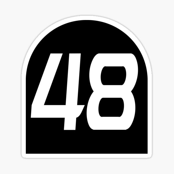 "Number 48" Sticker for Sale by NumbersFort | Redbubble