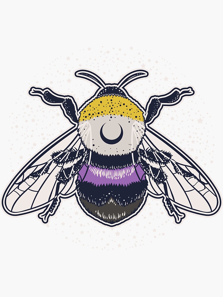 "Nonbinary Bee Proud LGBT Pride Flag" Sticker for Sale by Psitta ...