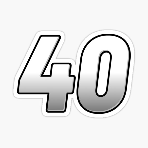 "Racing Number 40" Sticker for Sale by dennystee | Redbubble