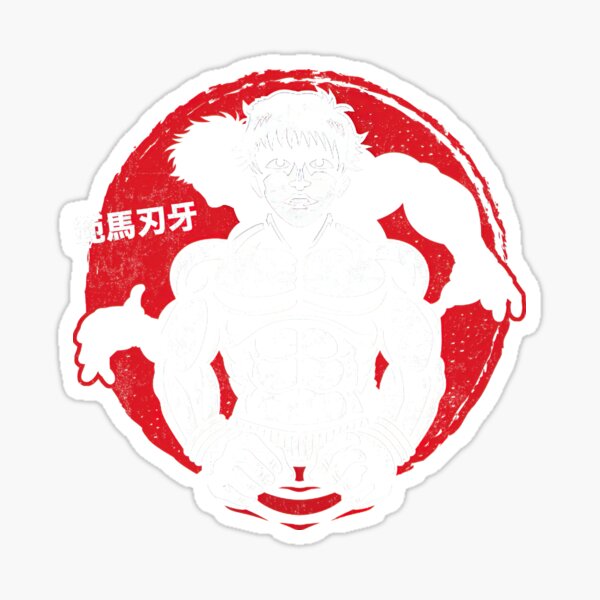 "Hanma Baki " Sticker for Sale by harbinegadbois | Redbubble
