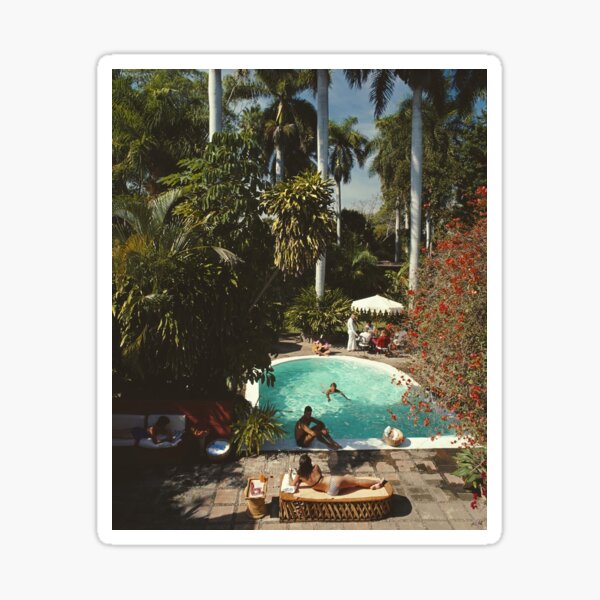 "Pool side Aesthetic" Sticker for Sale by ChrisHagar | Redbubble