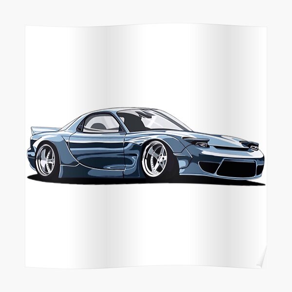 "Maxda RX7 FD JDM" Poster for Sale by Daroner | Redbubble