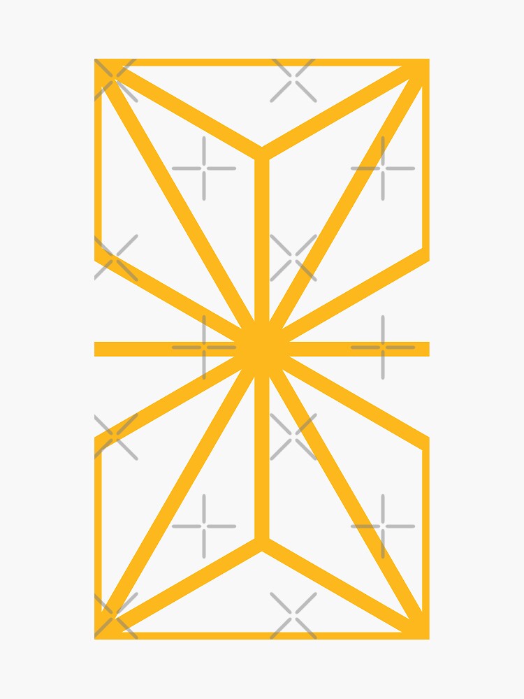 "Sacred Geometry Star Pattern | Golden Yellow" Sticker for Sale by ...