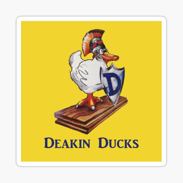 "Alfred Deakin College Ducks" Sticker by TomDevexx | Redbubble