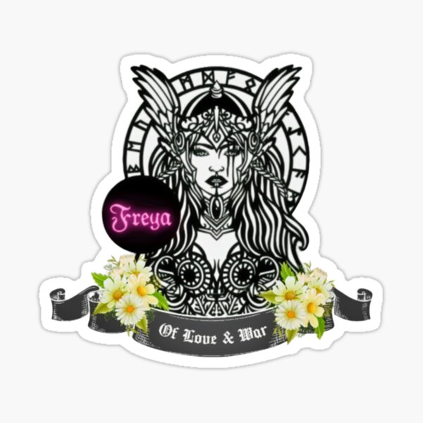 "Freya of Love & War" Sticker for Sale by Kjahli | Redbubble