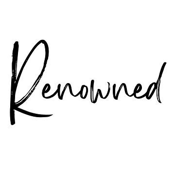 "Renowned" Sticker for Sale by mukuljindal | Redbubble