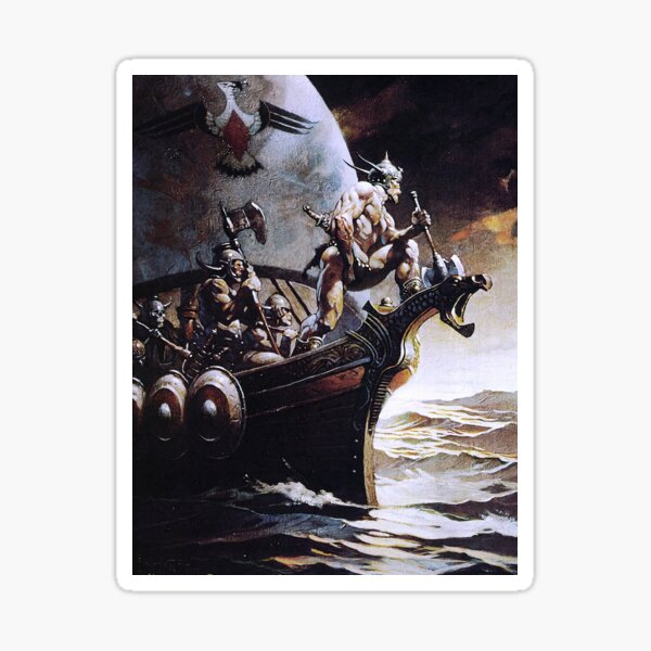 "Frank Frazetta - Untitled" Sticker for Sale by Lira-Studio7 | Redbubble