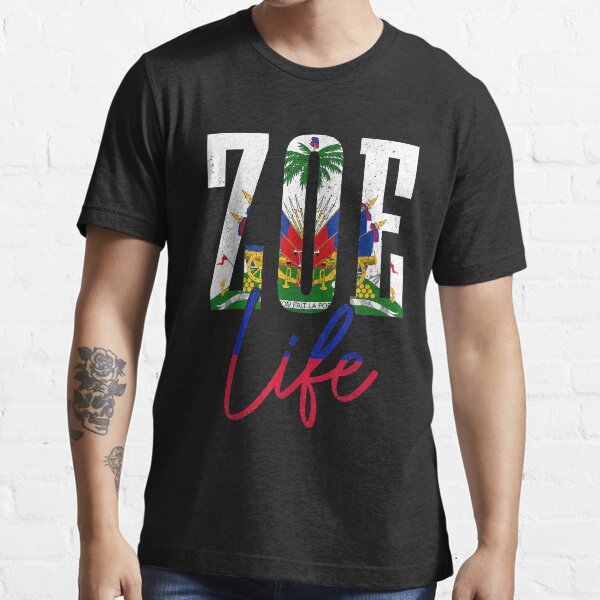 "Haiti Flag Zoe Haitian Life Pride Vintage Haiti" T-shirt for Sale by ...