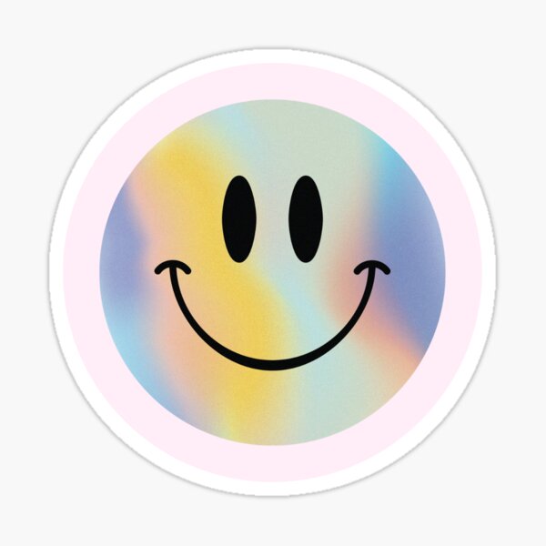 "Wavy smiley emoji" Sticker for Sale by GirlbossHQ | Redbubble