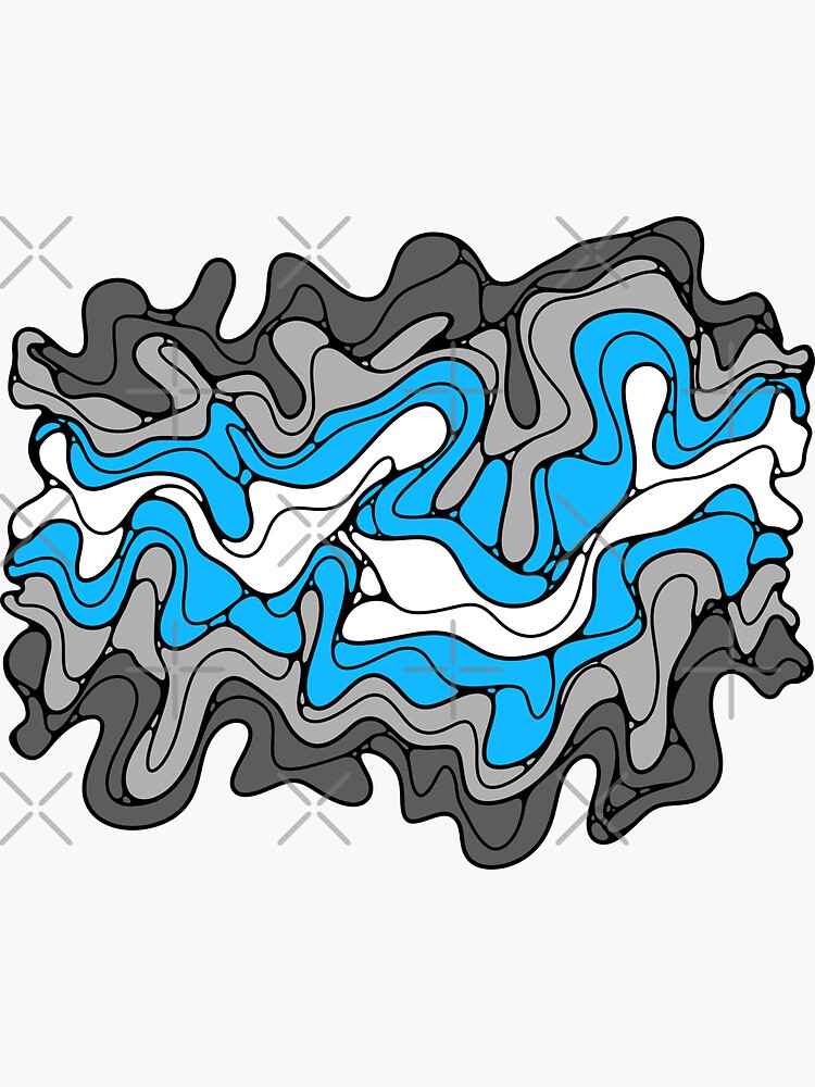 "Demi-Boy Pride Flowing Flag with Inked Outlines" Sticker for Sale by ...