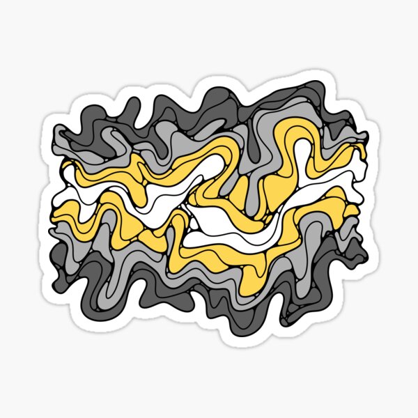 "Demi-gender Pride Flowing Flag with Inked Outlines" Sticker for Sale ...