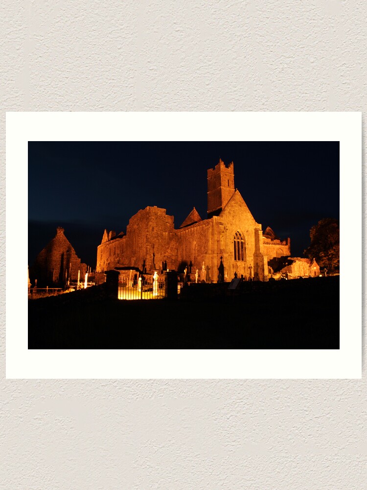 "Quin Abbey at night" Art Print for Sale by BANNER25 | Redbubble